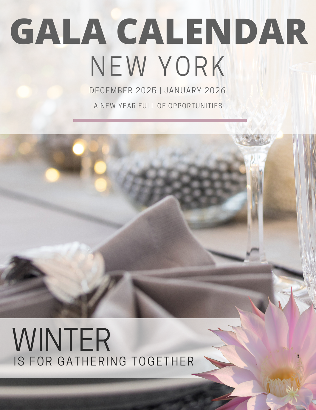 GALA CALENDAR NEW YORK Annual Subscription – Gala Calendar